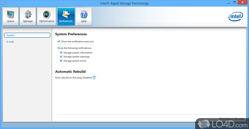 Intel Rapid Storage Technology - Screenshots