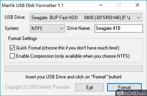 Martik USB Disk Formatter - Screenshots