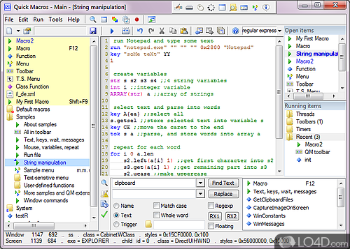 Quick Macros Screenshots