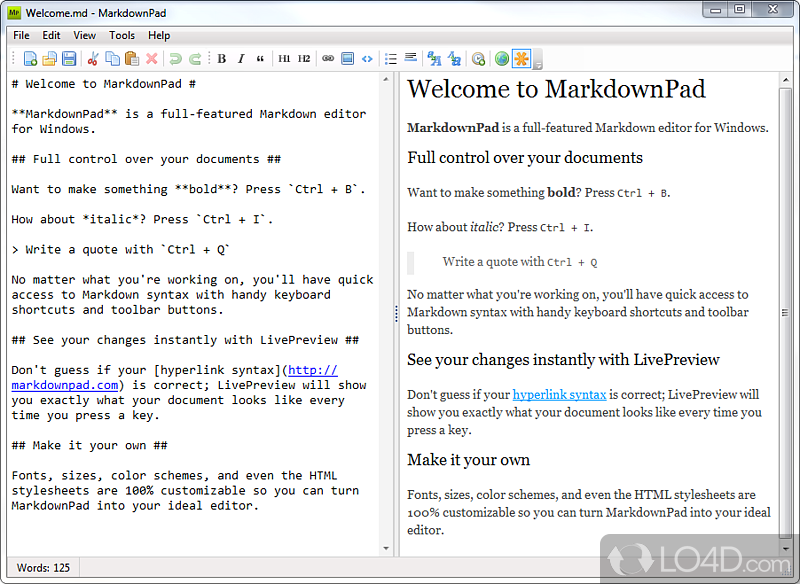 MarkdownPad Screenshots