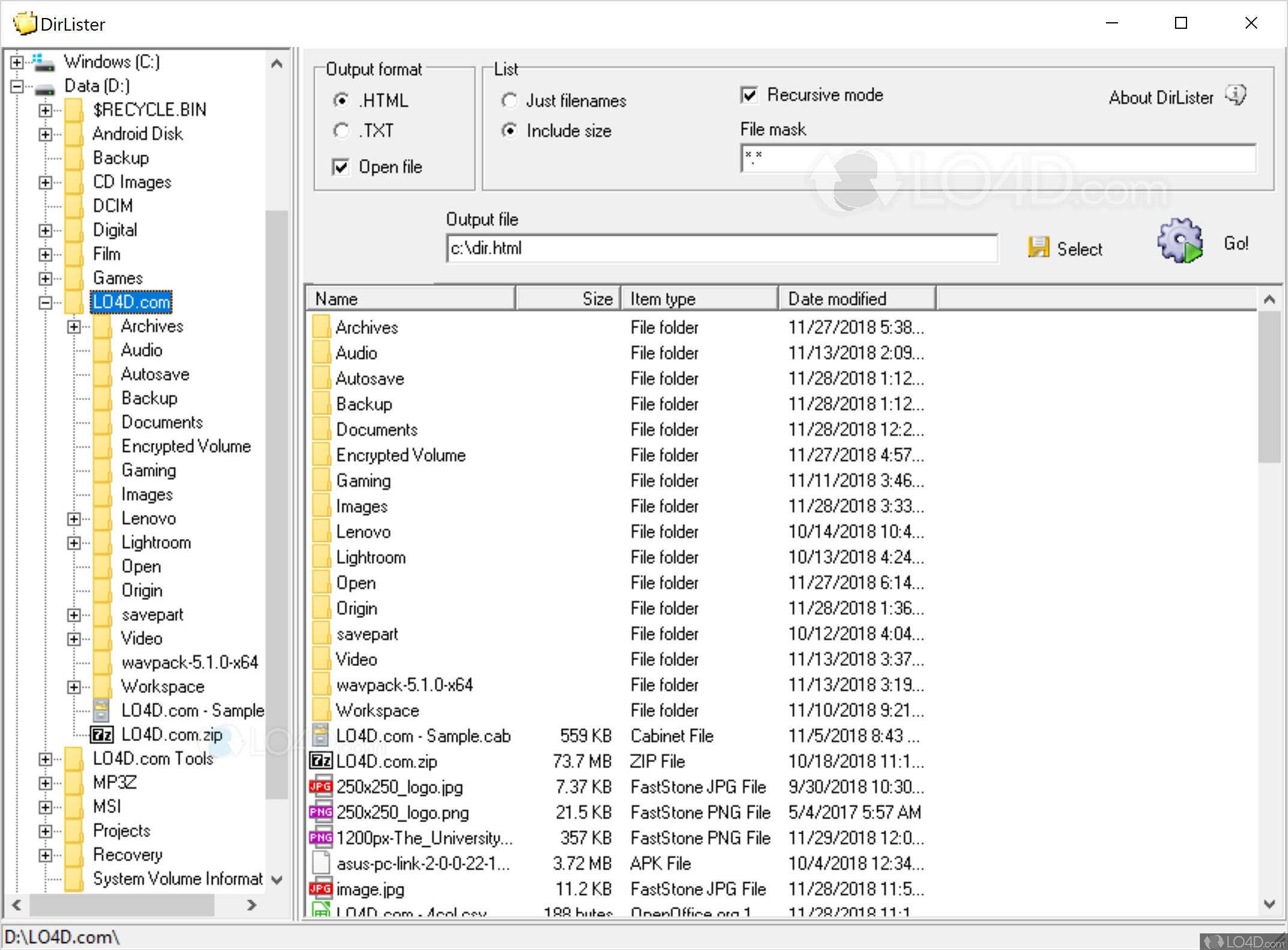 DirLister - Download