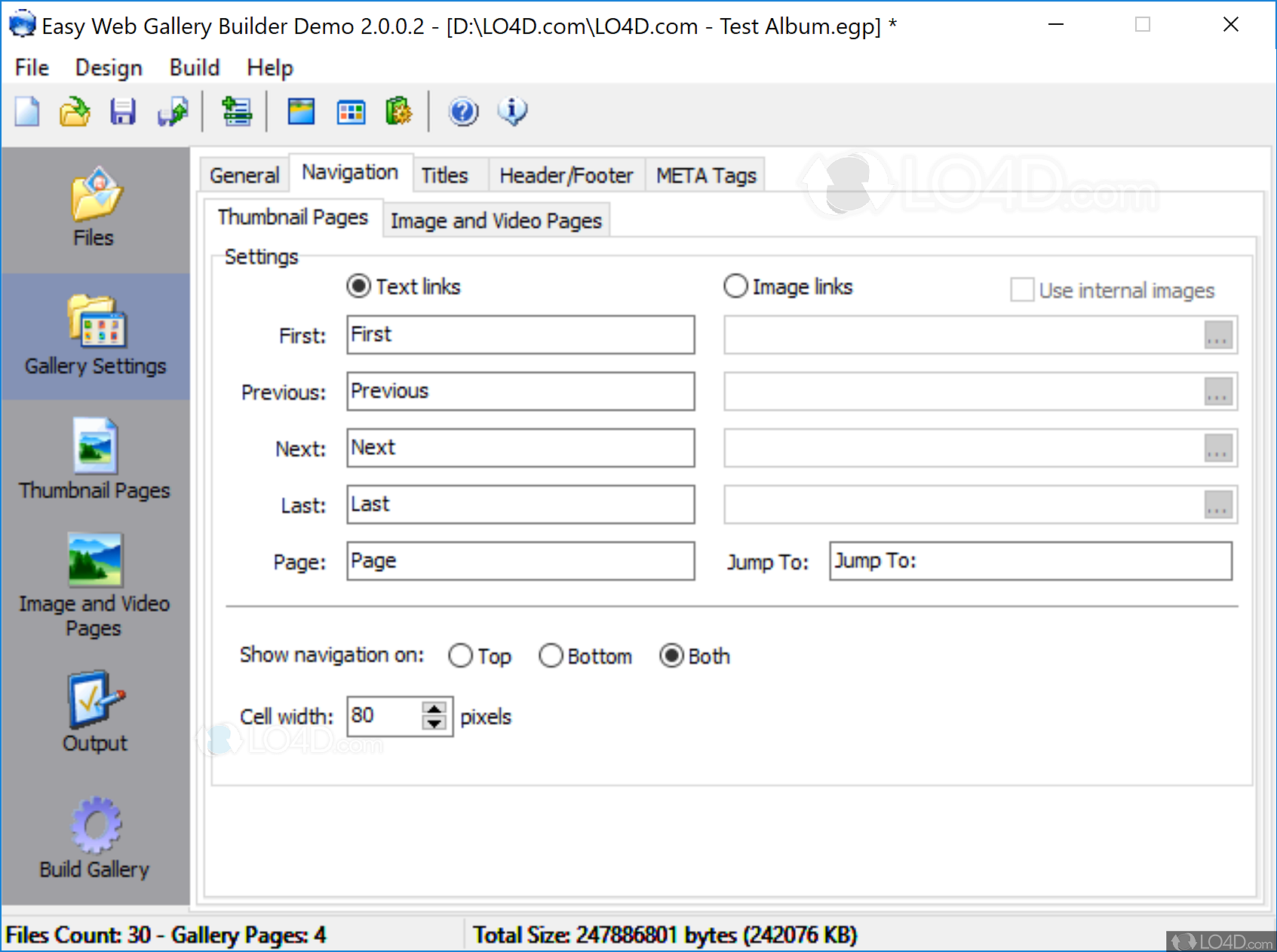 Easy Web Gallery Builder - Download