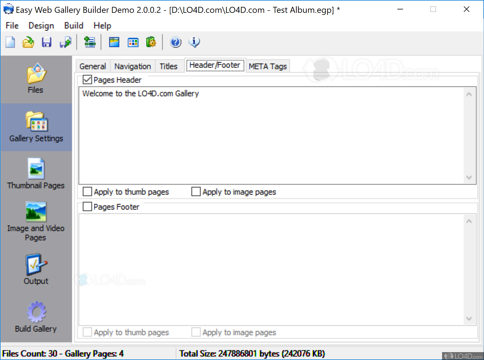 Easy Web Gallery Builder - Download