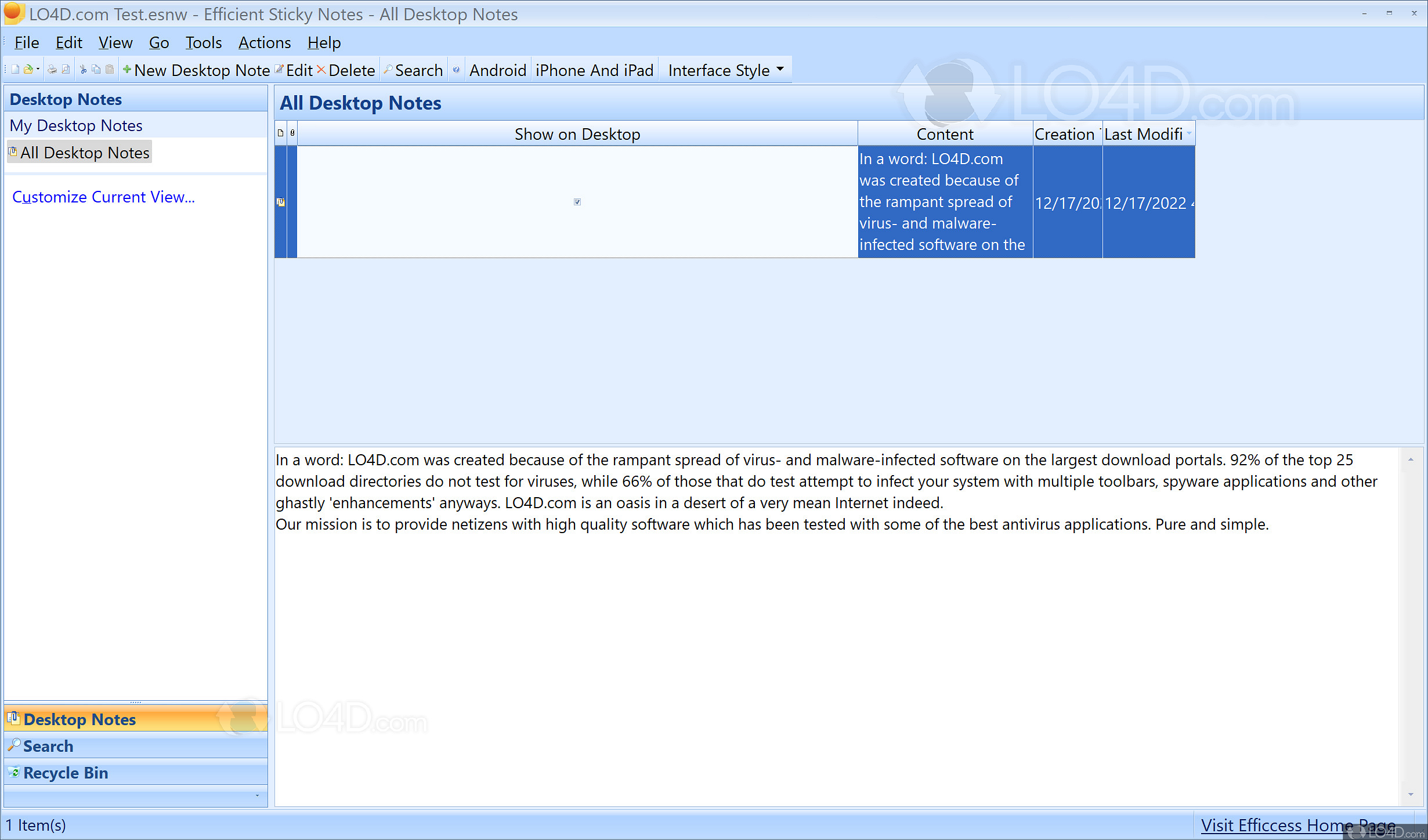 Efficient Sticky Notes - Download