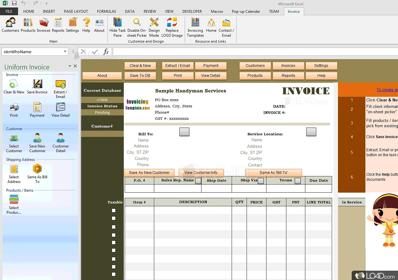Excel Invoice Template 2007