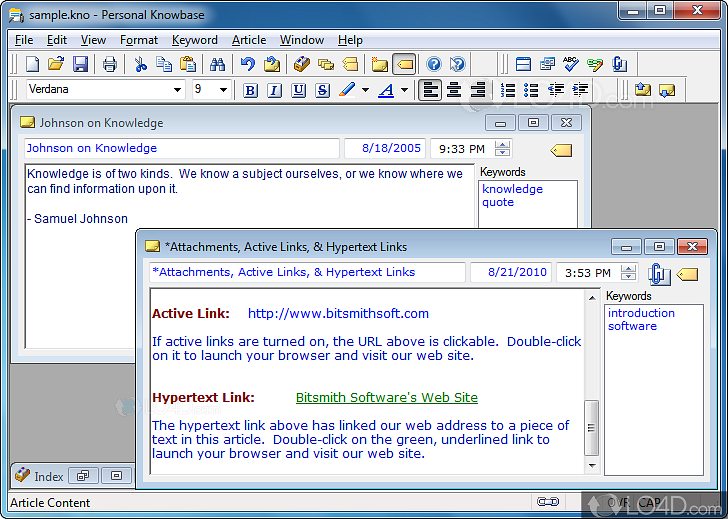 Personal Knowbase - Download