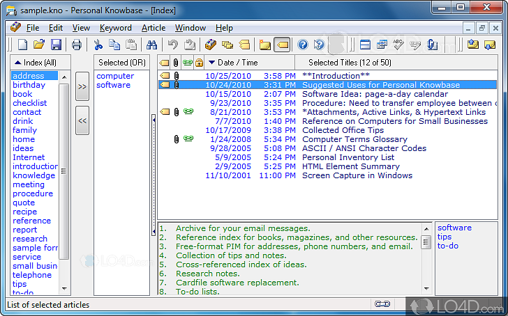 Personal Knowbase - Download