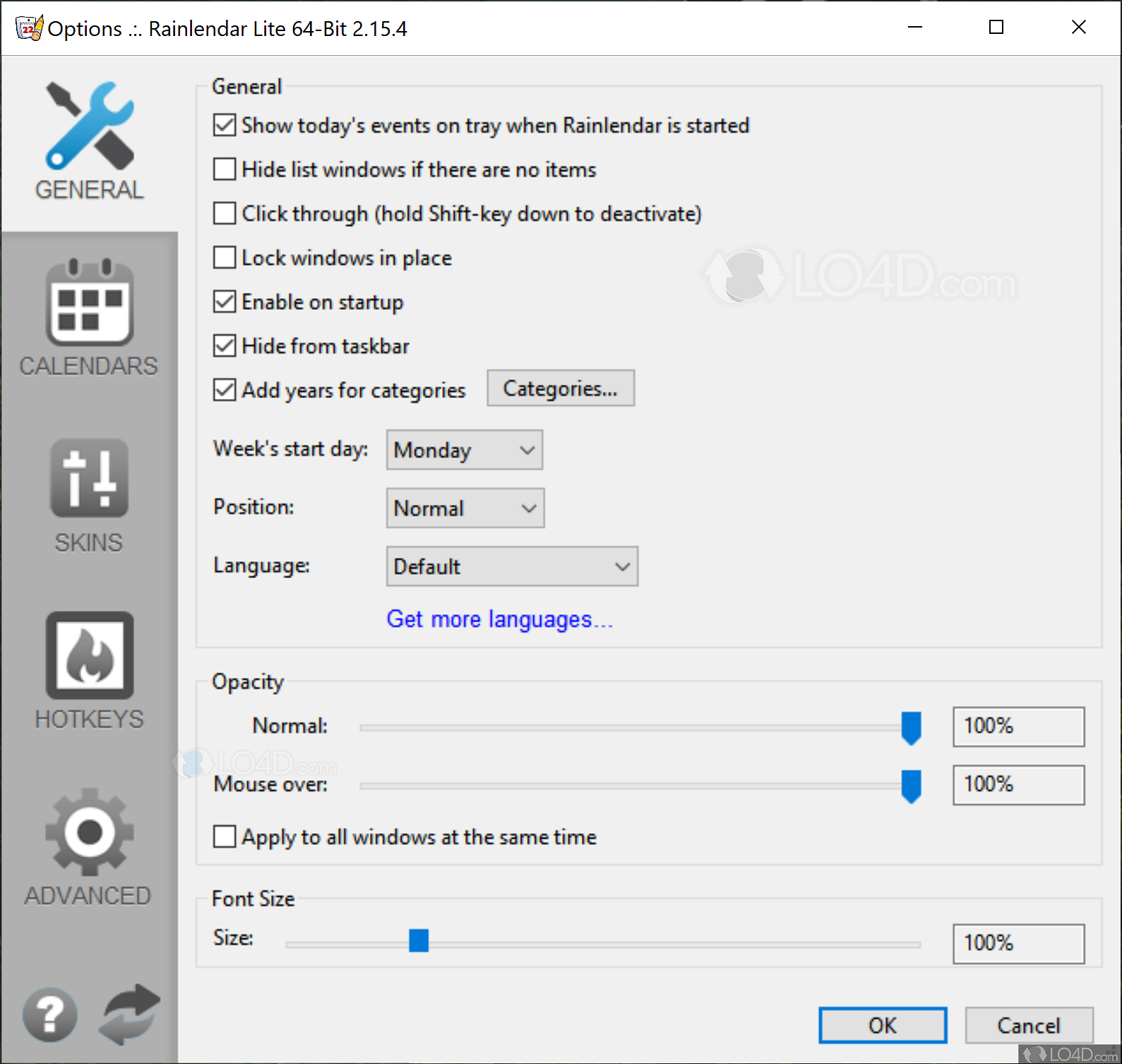 Rainlendar Lite - Download