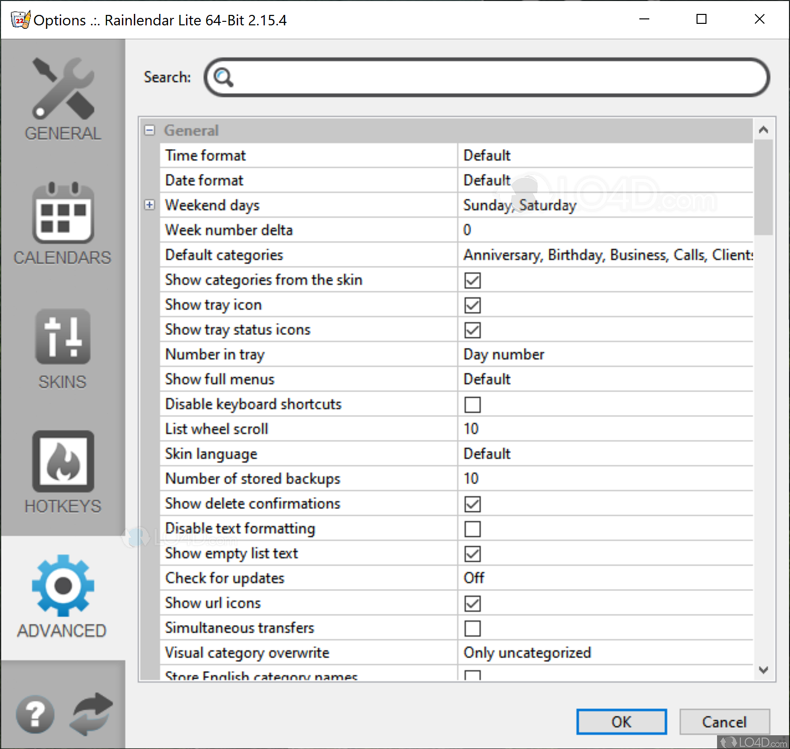 Rainlendar Lite - Download