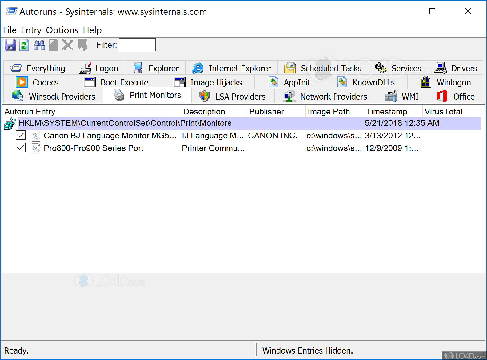 Sysinternals Autoruns - Download