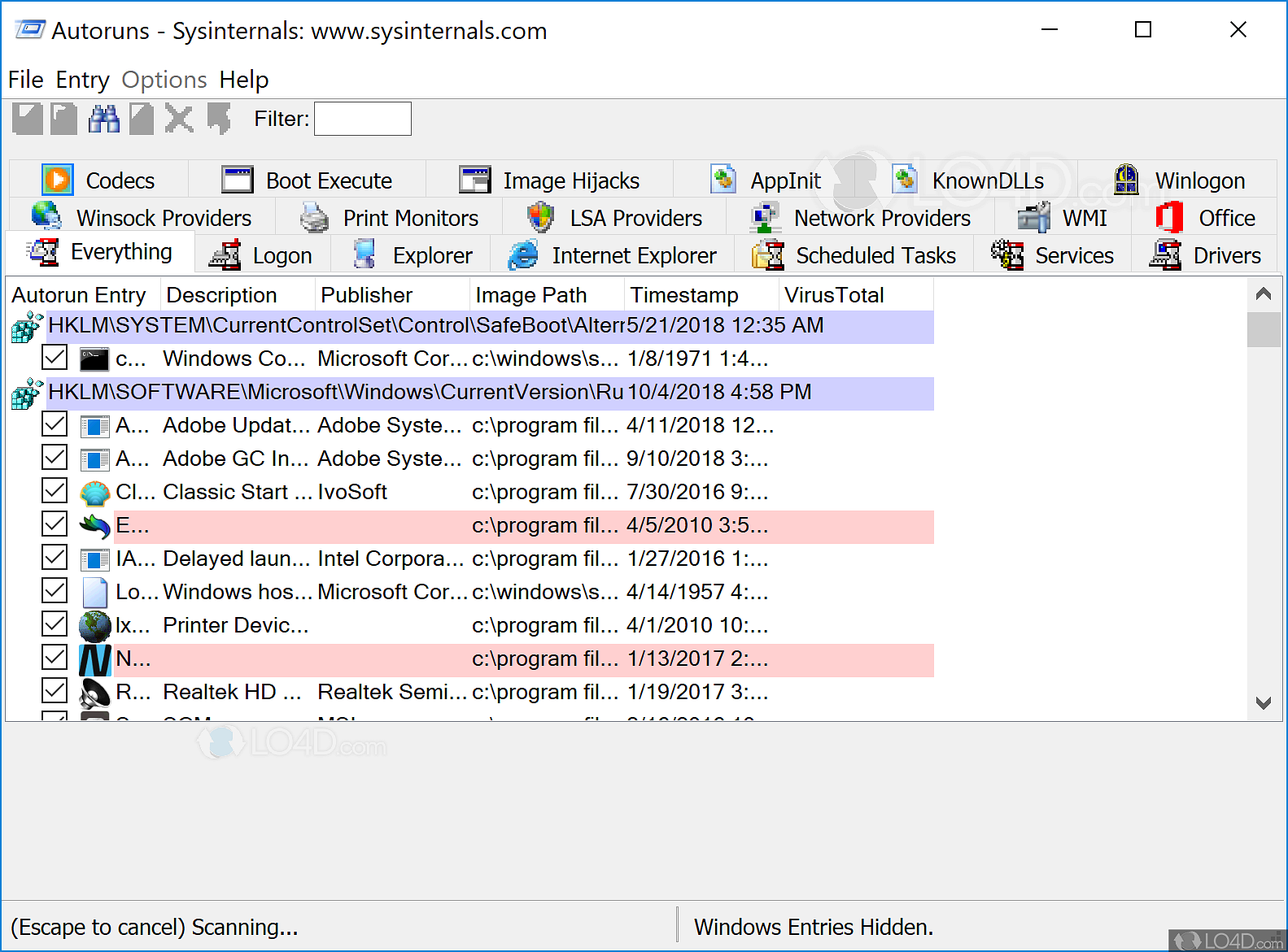 Sysinternals Autoruns - Download