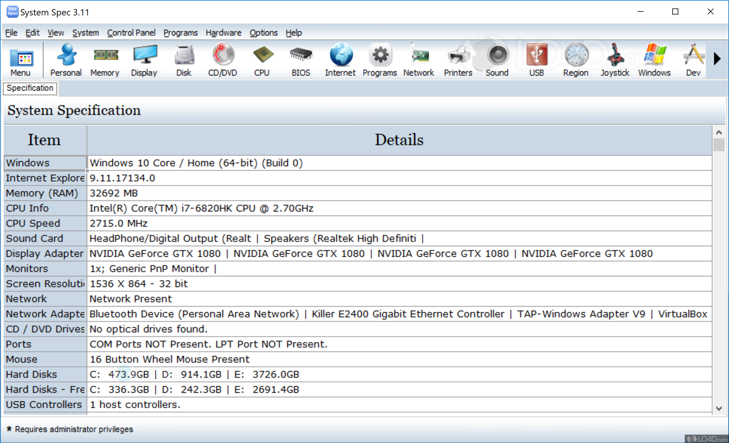 System Spec - Download