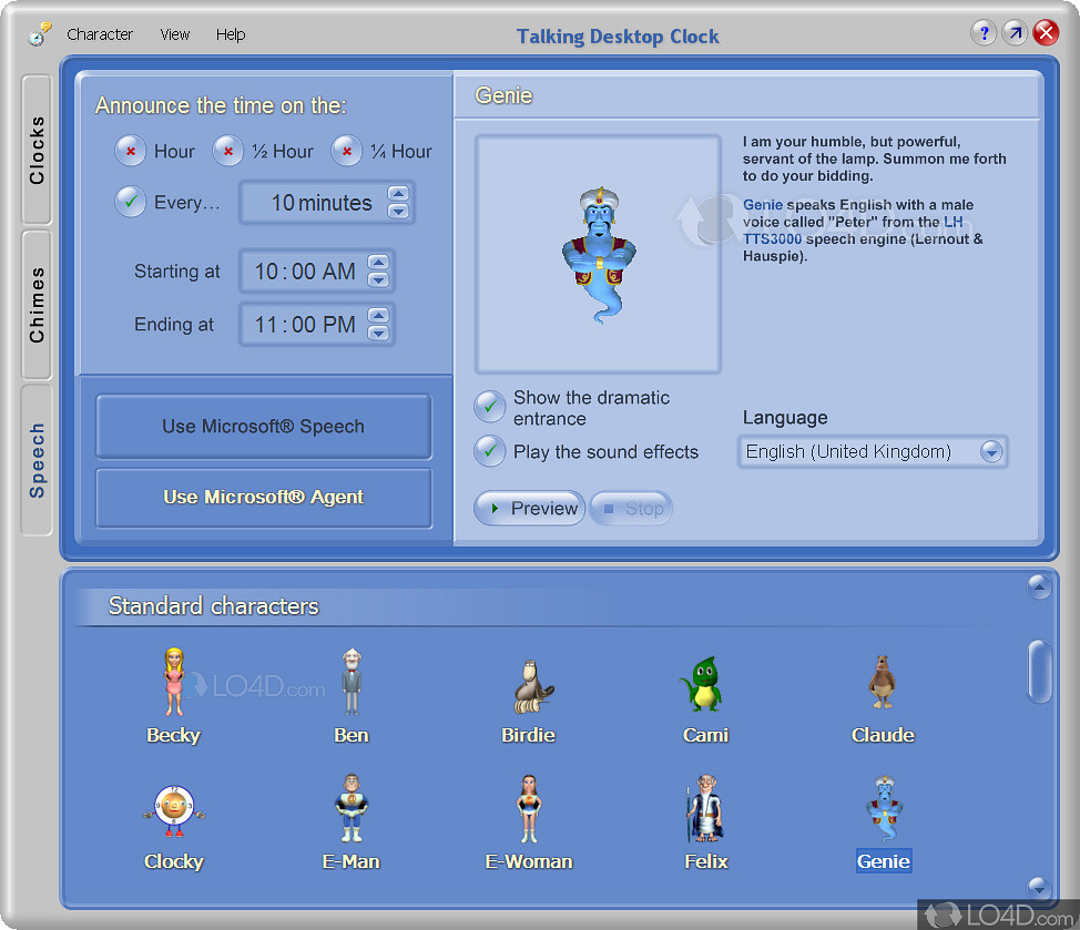 Talking Desktop Clock - Download