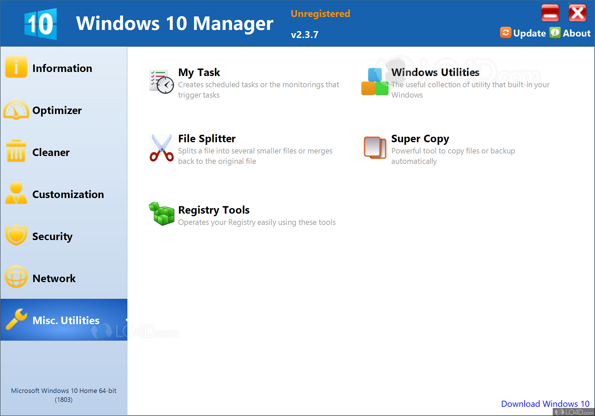 Windows 10 Manager - Download